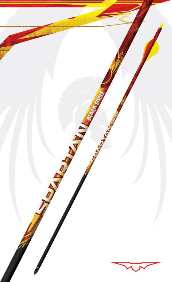 Black Eagle Spartan Fletched Arrows .001" 6 pk | Midwest Archery