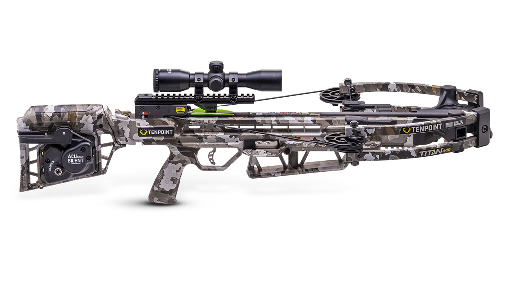 TenPoint Titan 400 Crossbow Package, Acudraw, Proview 400 Scope, Camo ...