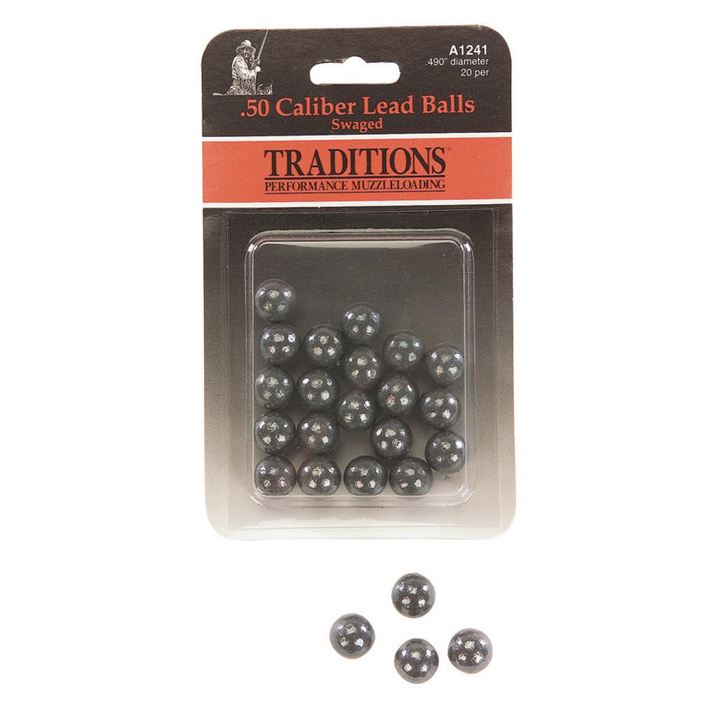 Traditions Swaged Round Balls .50 cal 20 pk. | Midwest Archery